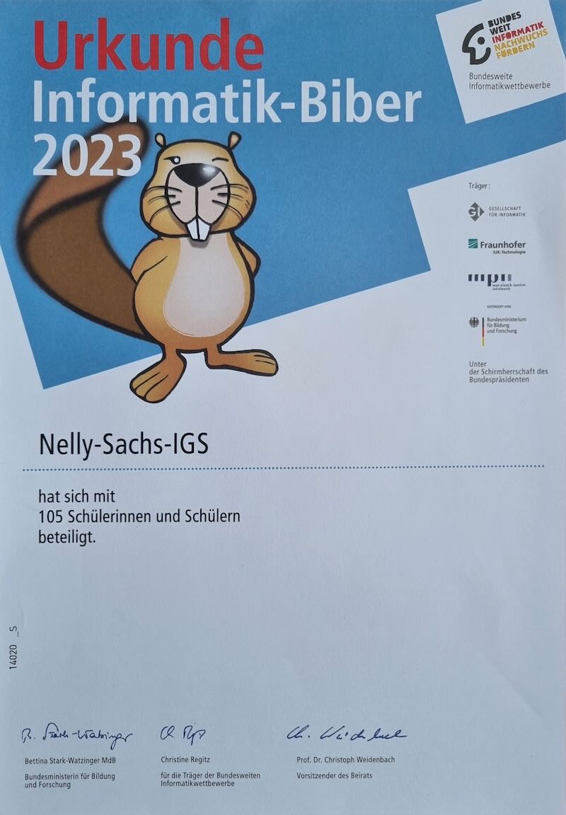 Informatik-Biber 2024 - Nelly-Sachs-IGS